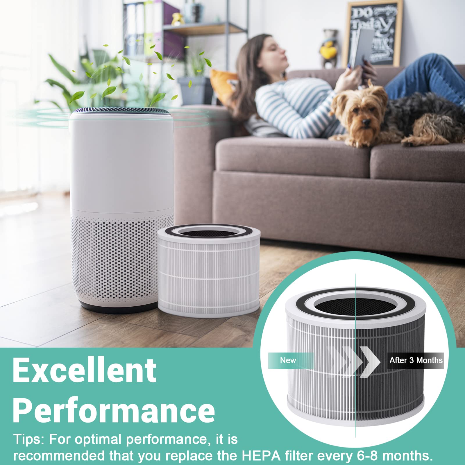 Core 300 Replacement Filter Compatible with LEVOIT Core 300 & Core 300S ...