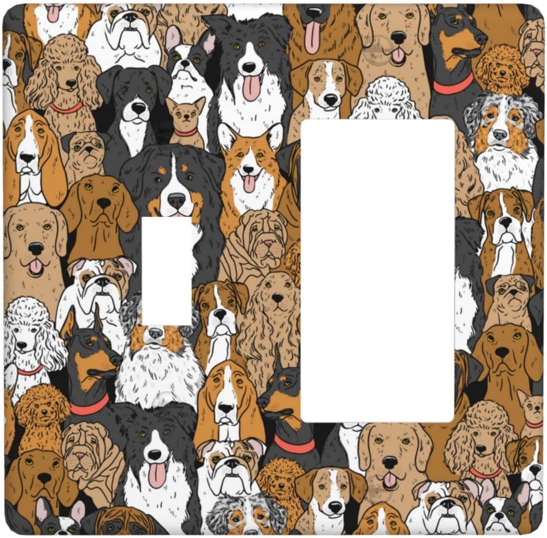 Amazon.com: ALYYDFF Cute Dogs Bulldog Spaniel Corgi Colorful Toggle ...