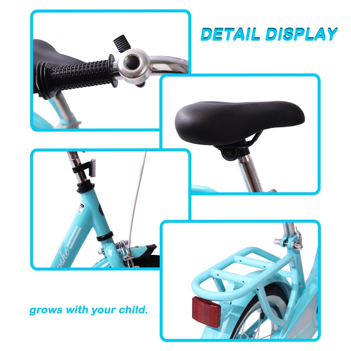 Snapklik.com : COEWSKE Kids Bike Steel Frame Children Bicycle 14-16 Inch