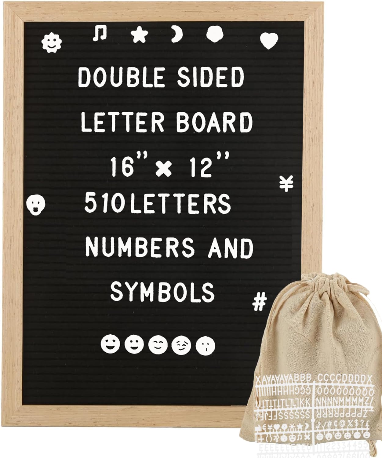 Amazon.com : GBACHOOSE Felt Letter Board with 510 Letters, Numbers ...
