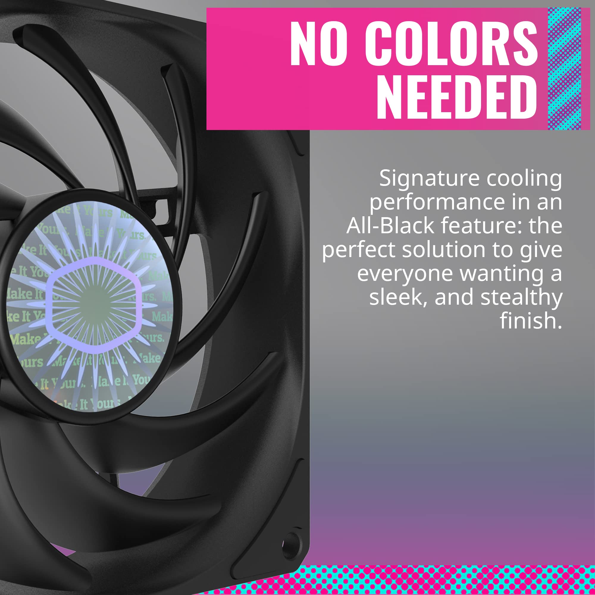 Buy Cooler Master SickleFlow 92 All-Black Square Frame Fan, Air Balance ...