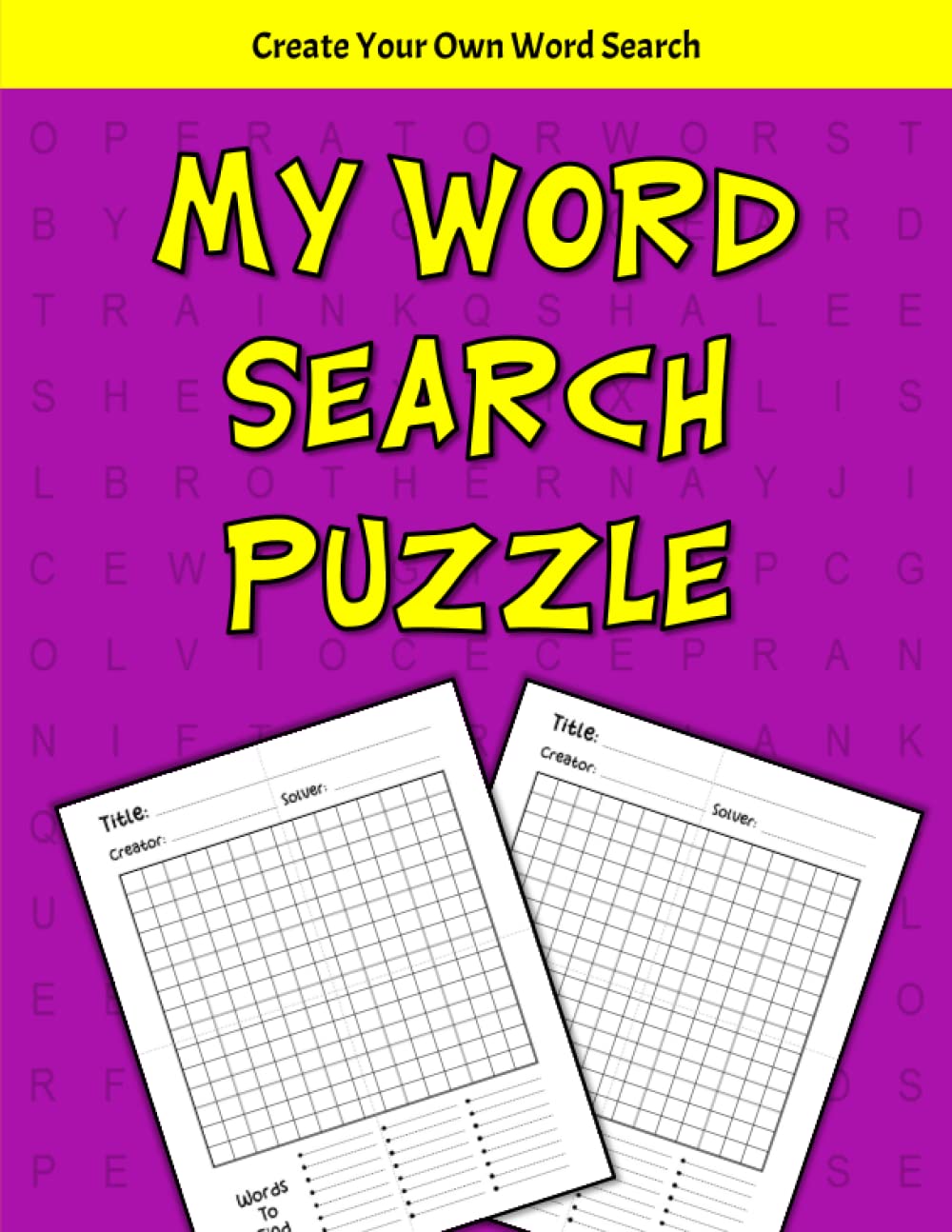 My Word Search Puzzle: Create Your Own Word Search, Blank Word Search ...
