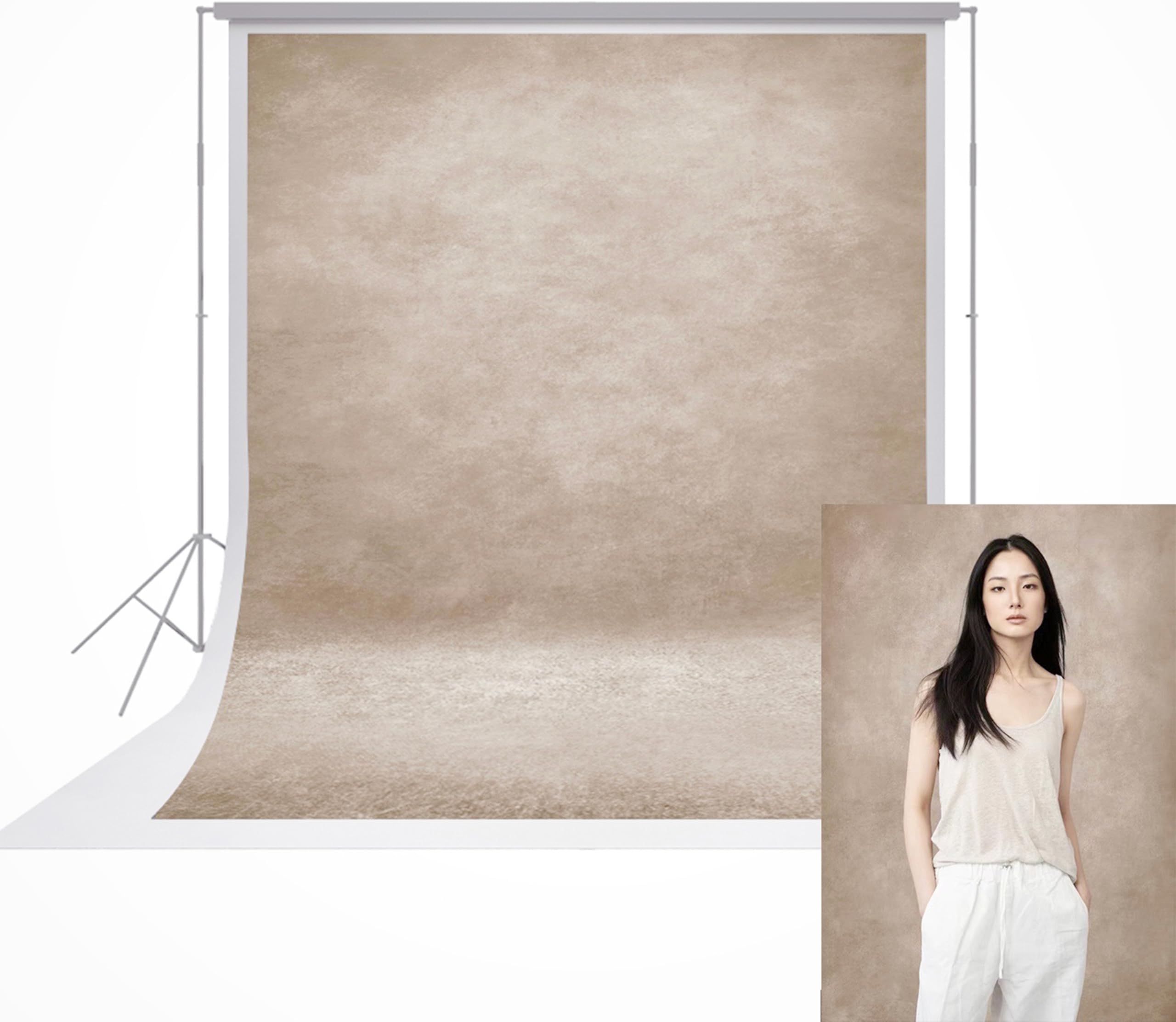 Amazon.com : UrcTepics 6x8ft Professional Beige Portrait Backdrop Khaki ...