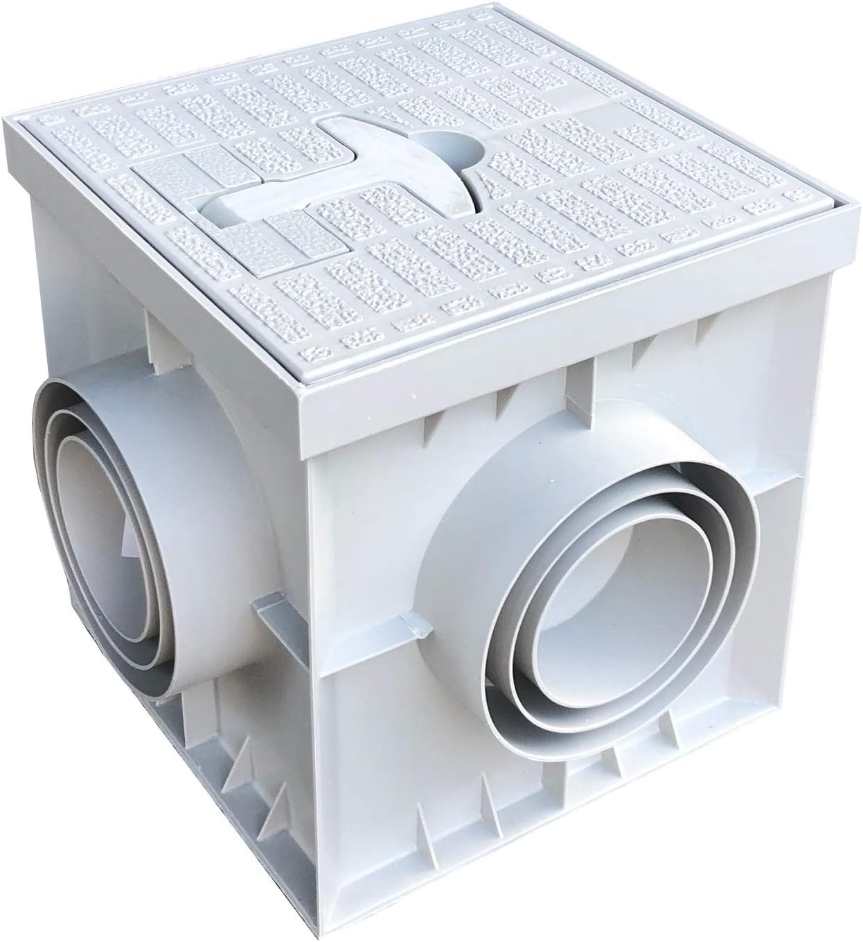 Revisionsschacht 20 x 20 x 20cm mit Boden und Patentschachtabdeckung ...