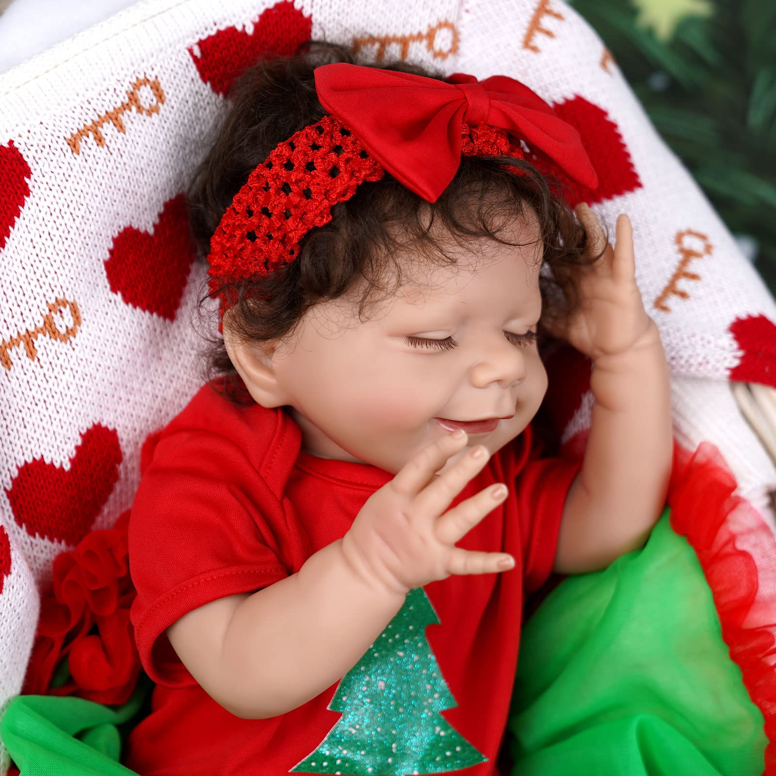JIZHI Christmas Outfit 20 Inch Realistic Newborn Baby Dolls Reborn Baby jizhi-christmas-outfit-20-inch-realistic-newborn-baby-dolls-reborn-baby