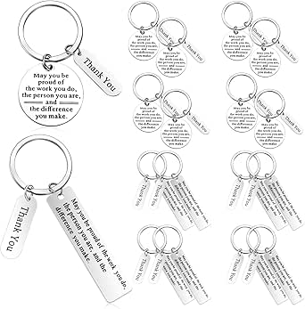 Excefore Employee Appreciation Gifts - Bulk Thank You Keychains for ...