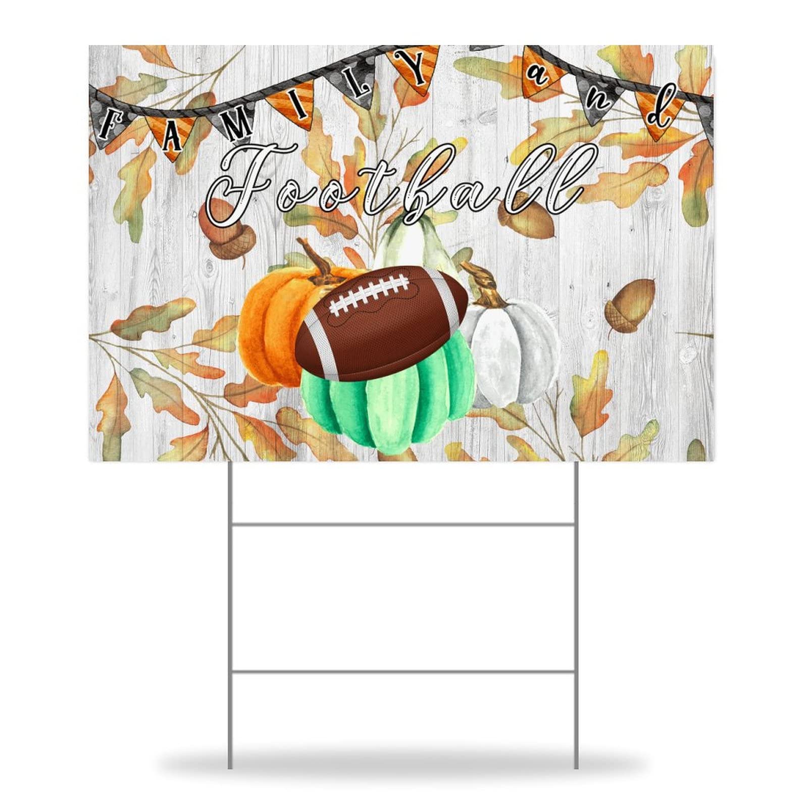 Amazon.com : Yard Signs Fall Family And Football Yard Stake Signs ...