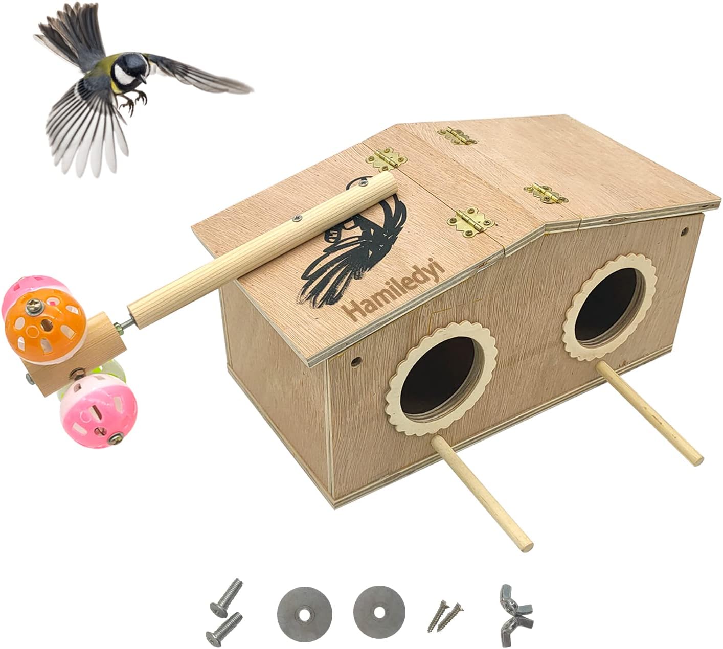 Amazon.com : Hamiledyi Parakeet Nesting Box Large Breeding Box Bird ...