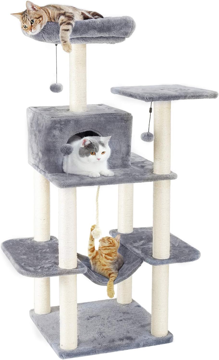 Amazon.com : PAWZ Road Cat Tree 60 Inches Multilevel Cat Towers with ...