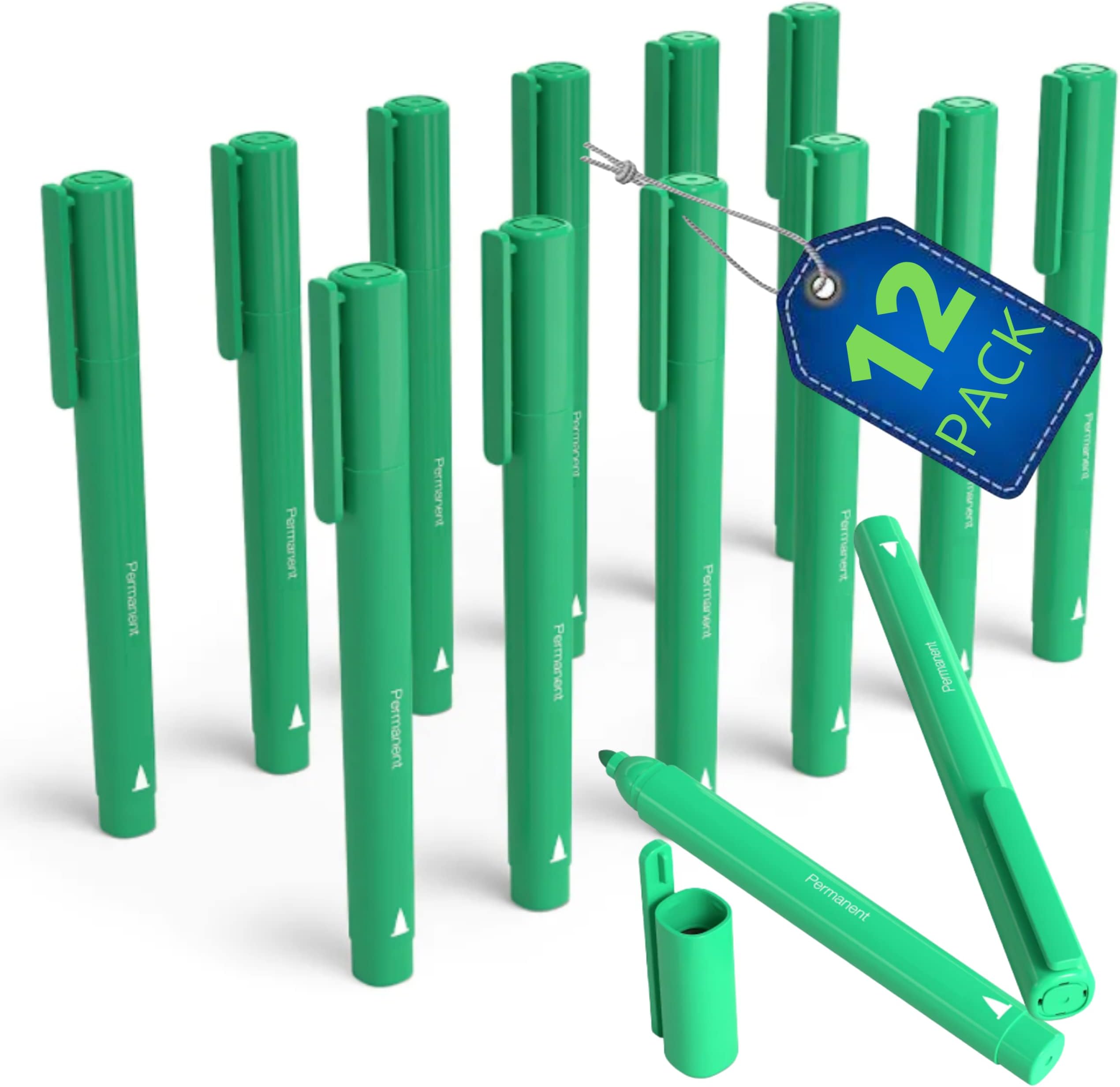 Amazon.com : Pilot Extra Fine Point Permanent Markers, Green Ink, 12 ...