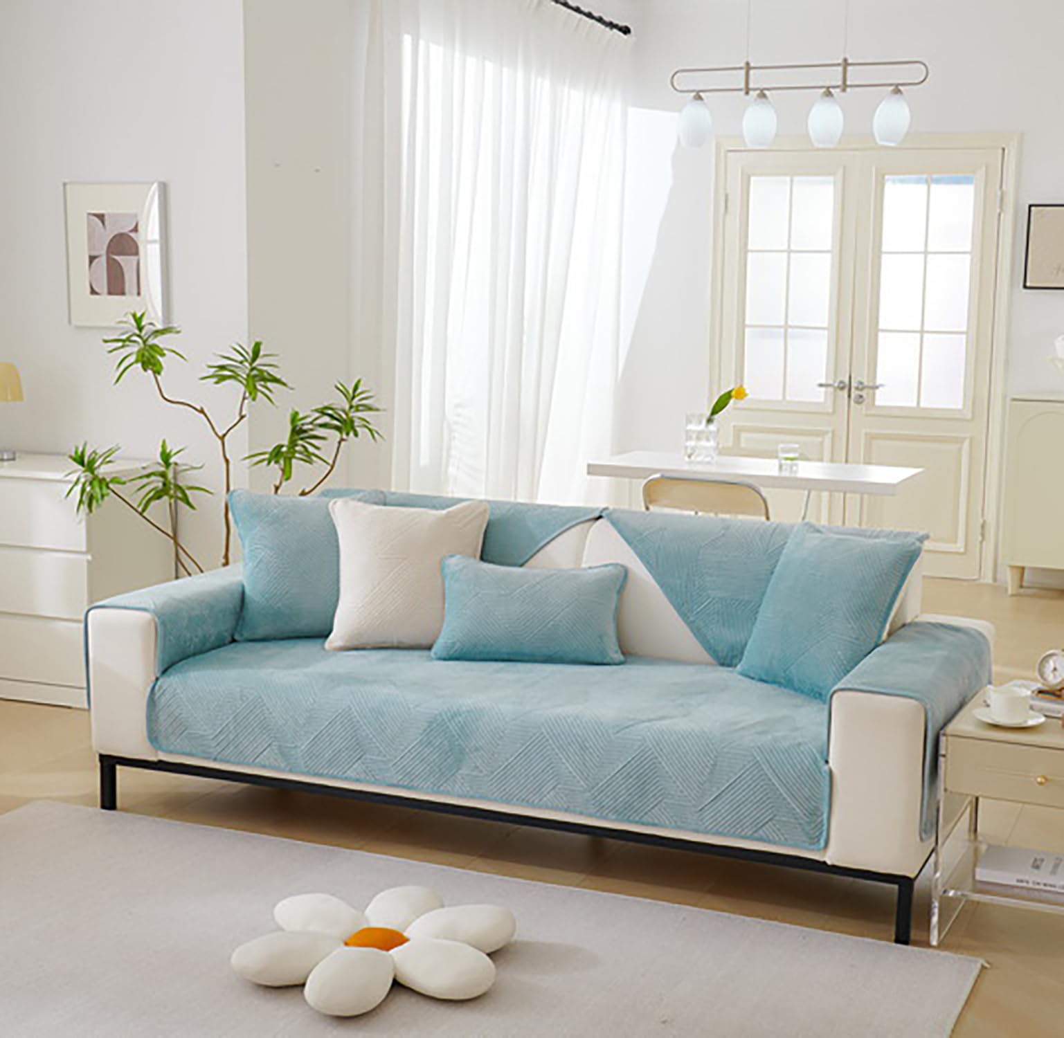 House of Quirk Sofa Covers Crystal Velvet 1/2/3/4 Seater Sofa Cover ...