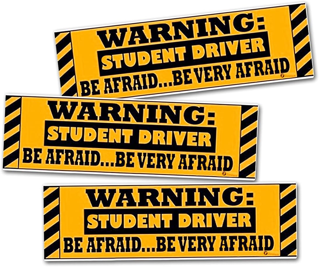 Amazon.com: Zone Tech Student Driver Magnetic Sticker - Warning Student ...