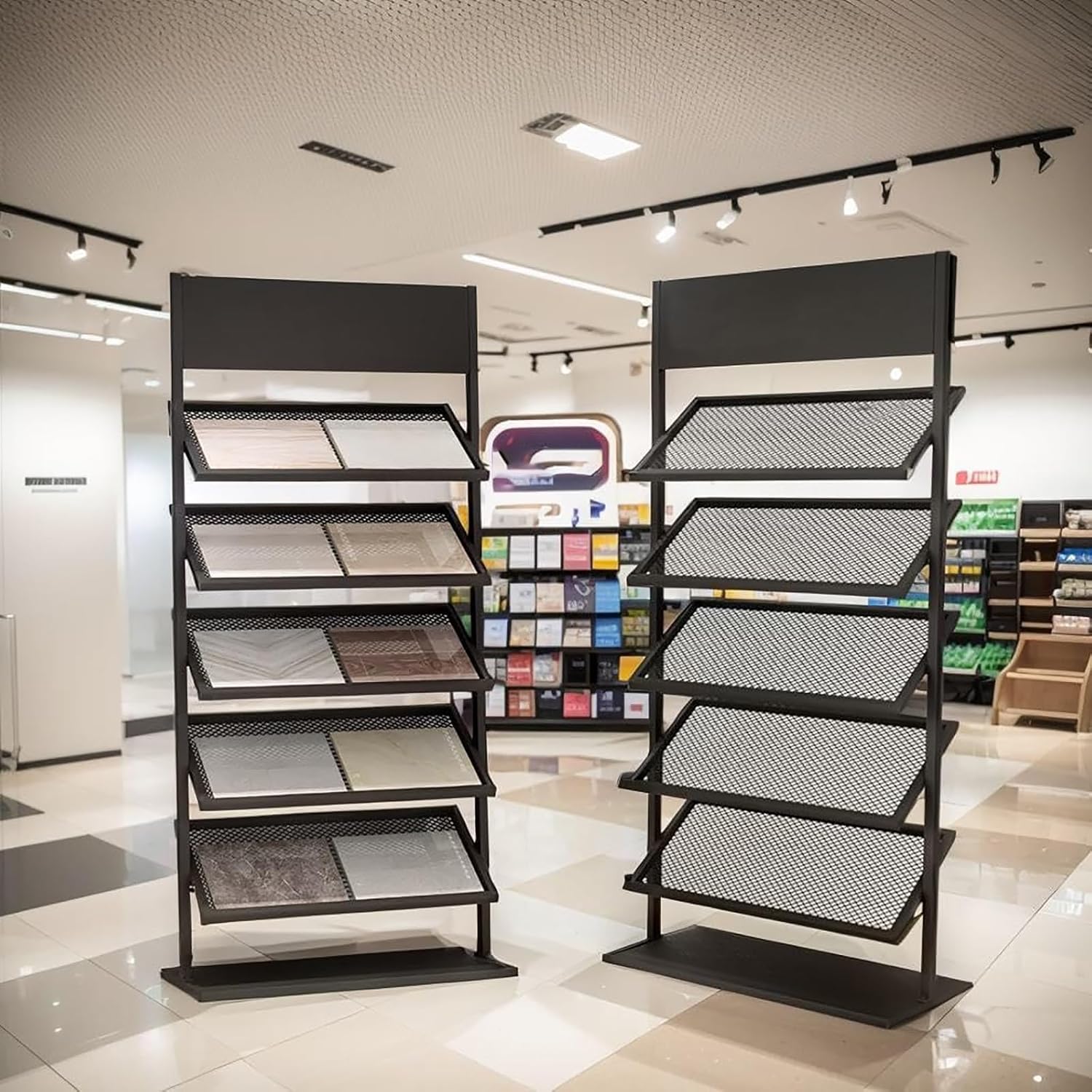 Amazon.com: 2 Pack Tile Sample Tile Display Rack Collectibles Display ...