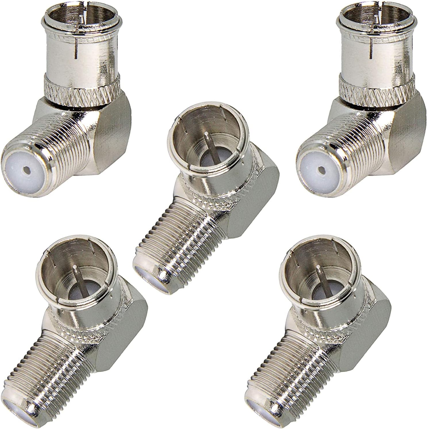 Amazon.com: Right Angle Coax Connector BLLNDX 5PCS Right-Angle F-Type ...