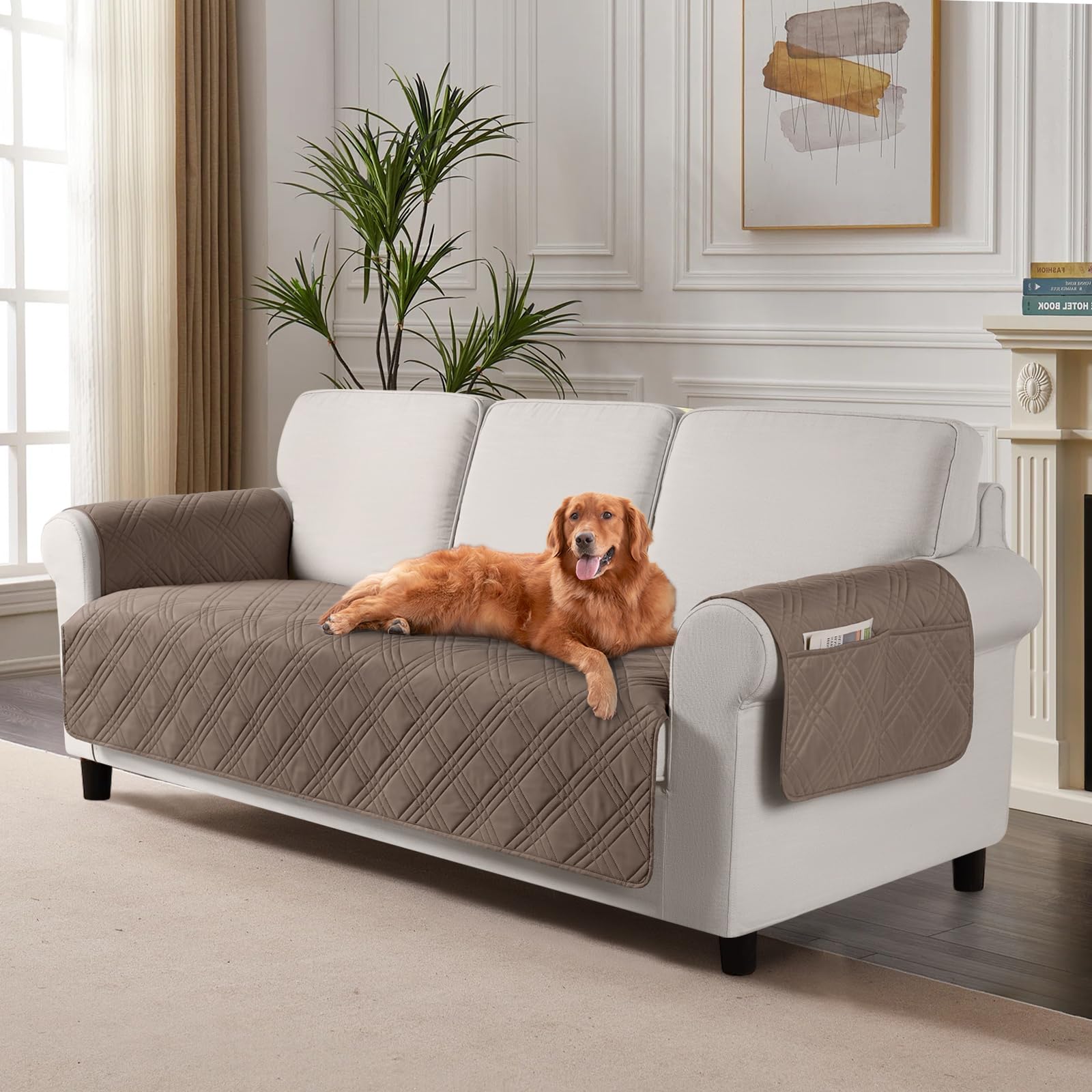 Amazon.com: TAOCOCO Waterproof Couch Covers for Pets Dogs with Non Slip ...