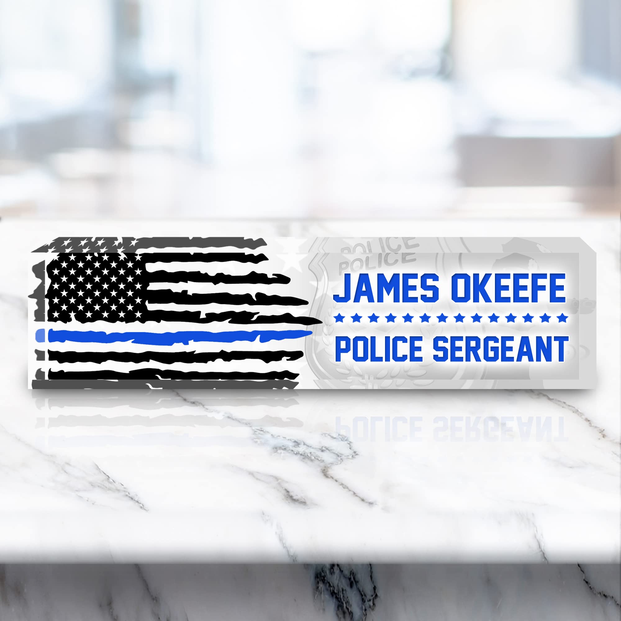 Amazon.com: VWAQ Personalized Police Officer Name Plate for Desk ...