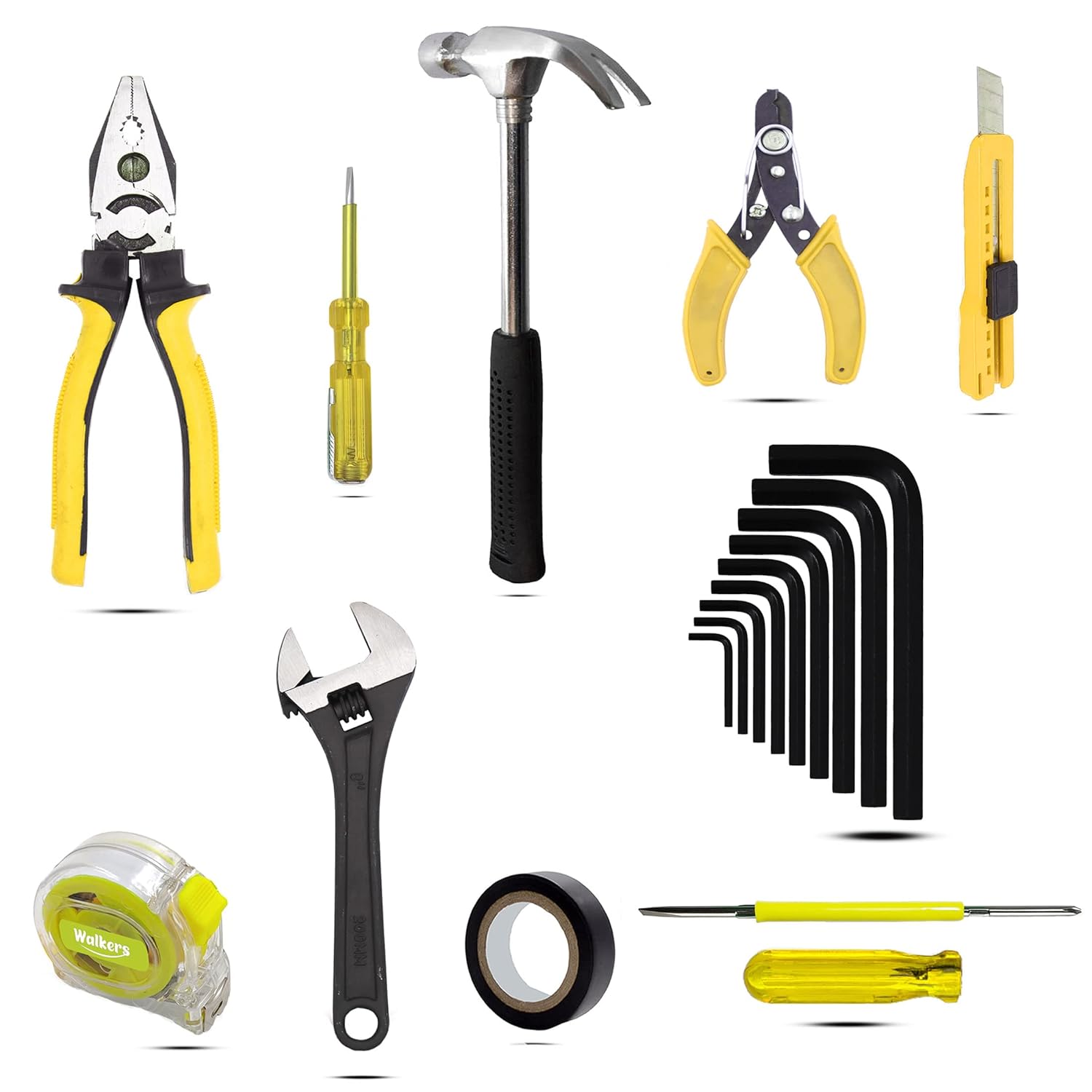 Walkers WKCB95M1 10Pcs Useful Hands Tools Hammer+Combinational Plier ...