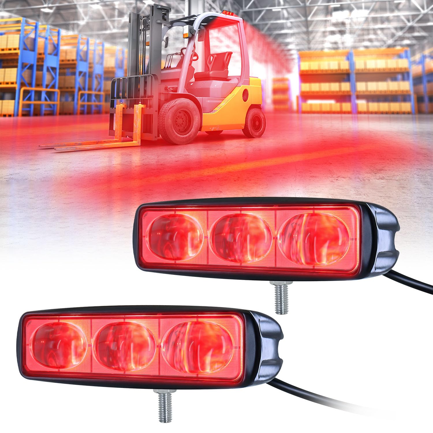 Snapklik.com : LED Forklift Safety Lights Red LED Linear Forklift ...