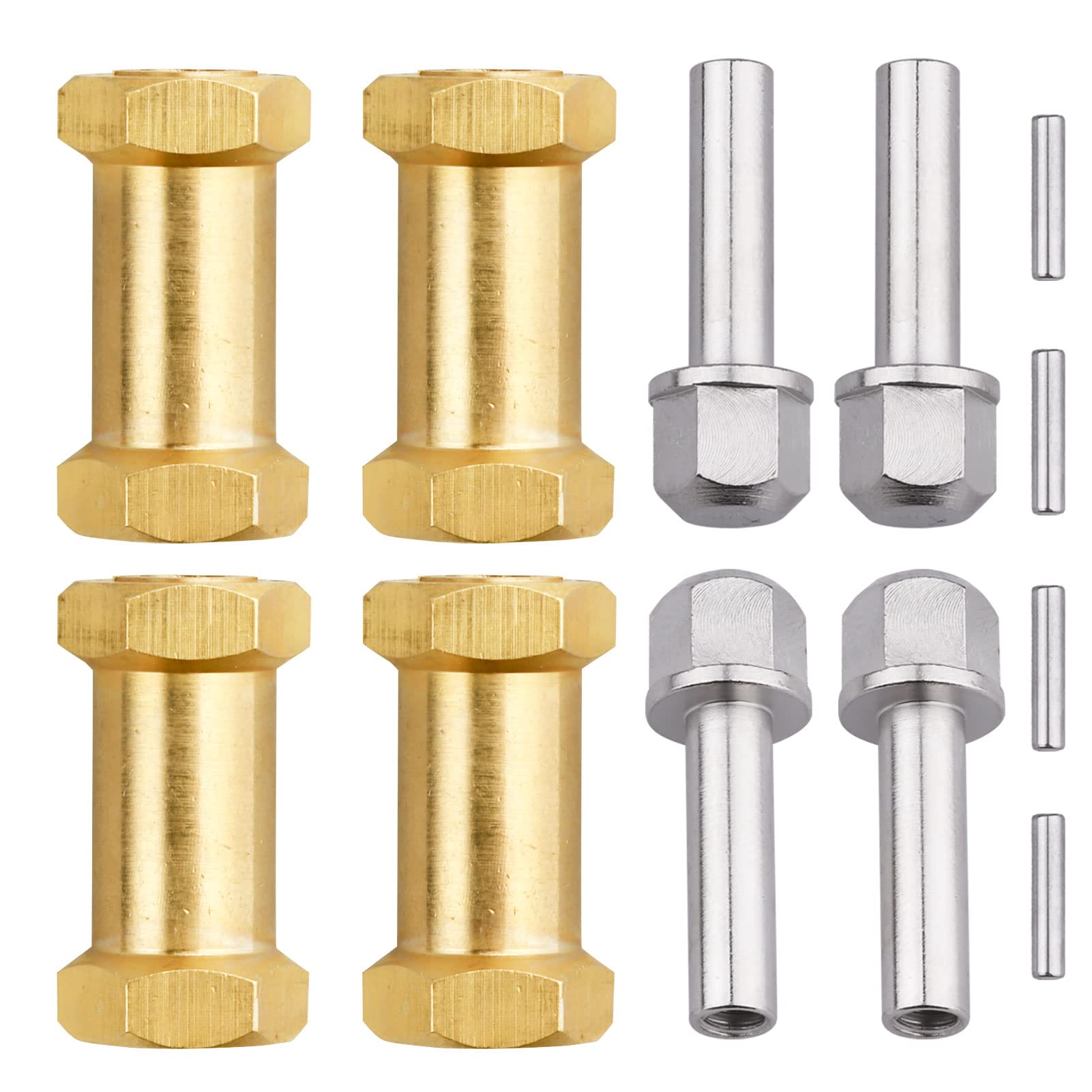 Amazon.com: Hobbyfire 4pcs 12mm Brass Wheel Hex Hub Offset Extension ...