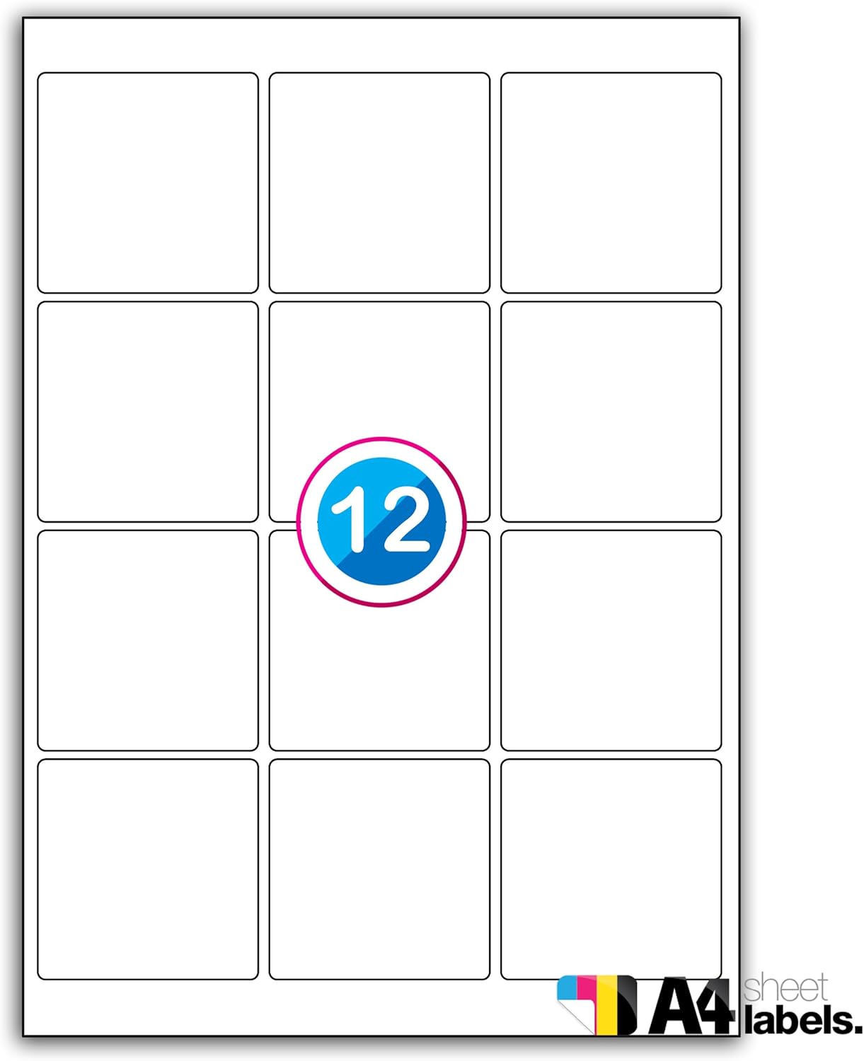 Multi Purpose Green Round Labels - 6 Labels per Sheet - 25 Sheets 72mm ...