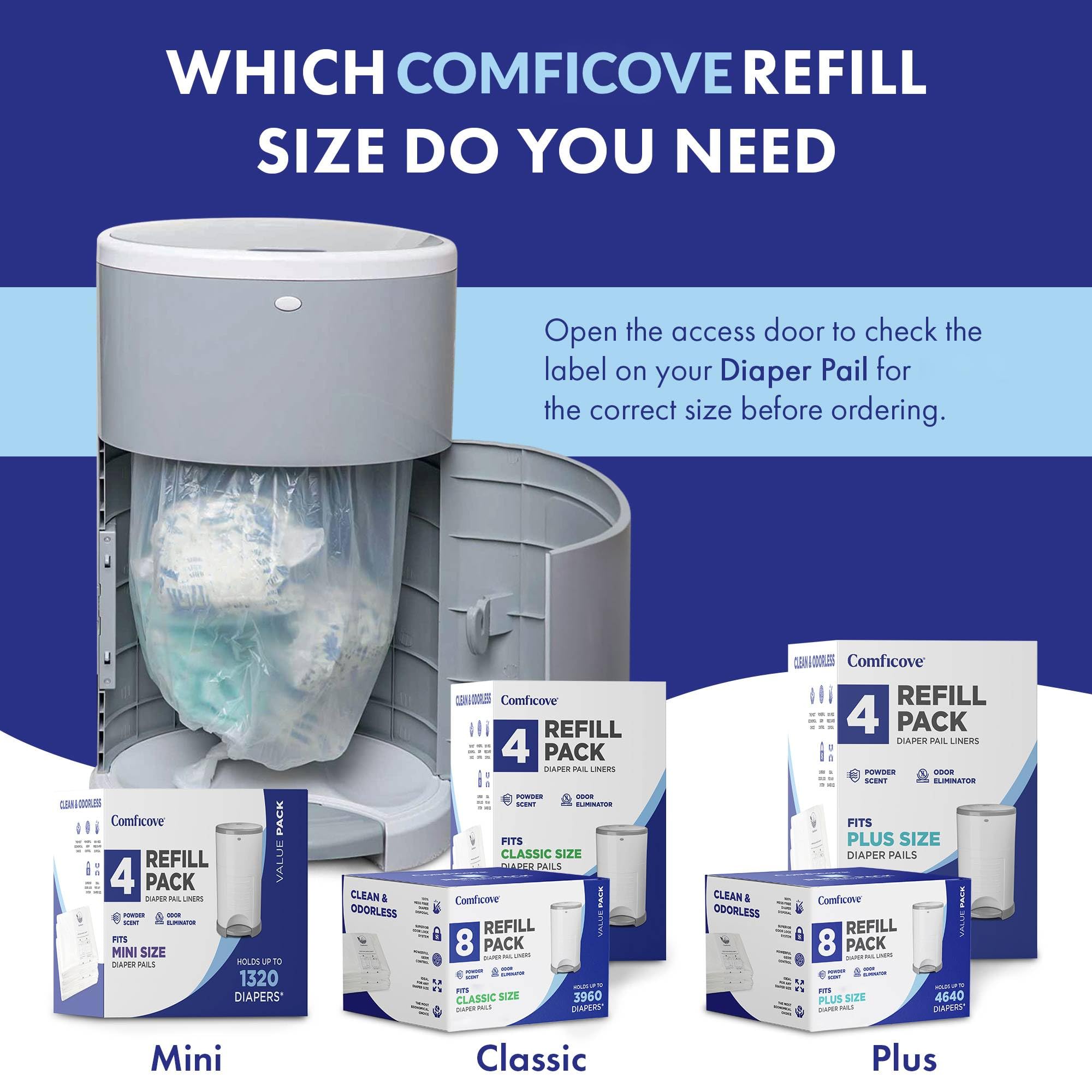 Diaper Disposal System Comficove DEKOR CLASSIC Diaper Pail Refills - 8 ...