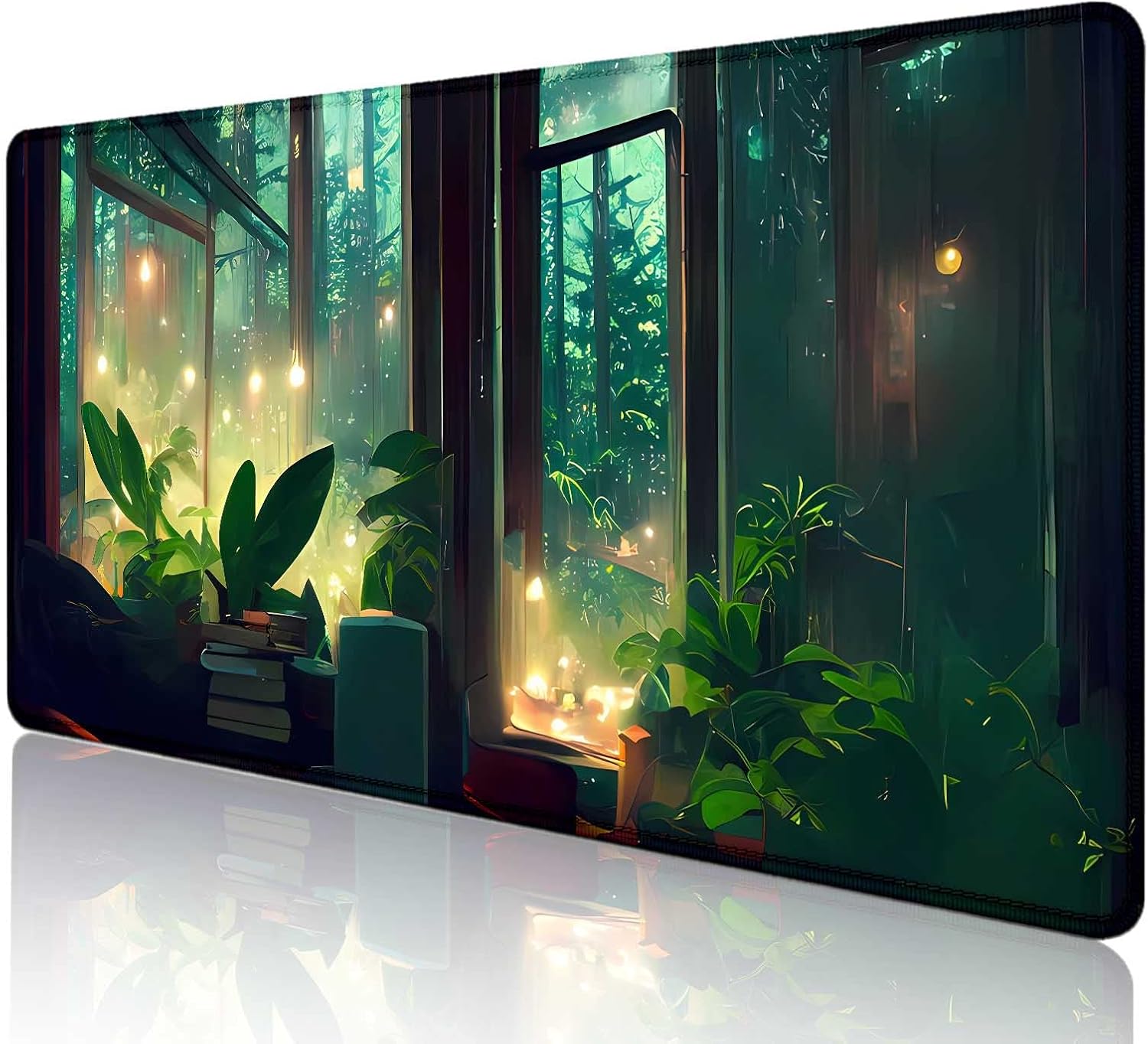 Amazon.com: SXCKANG Green Desk Mat Plants, Aesthetic Mousepad Large XXL ...