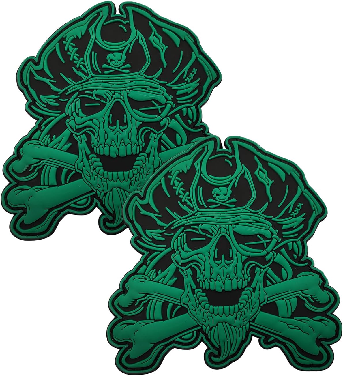 Amazon.com: 2 PCS AliPlus Pirate Patch Pirate Captain Patch Luminous ...
