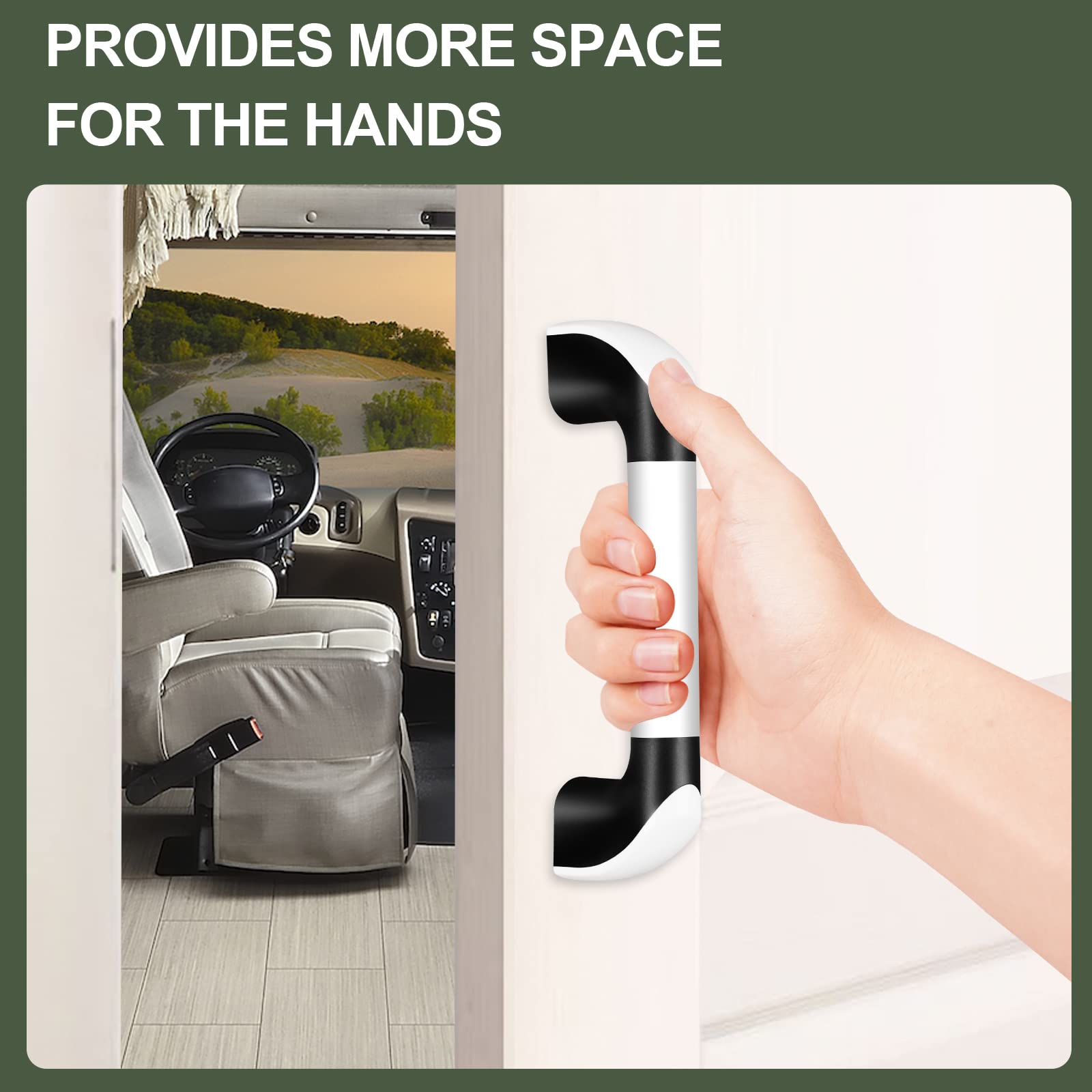 Snapklik.com : ESUDNT White Grab Handles For Truck, Automotive, RV ...