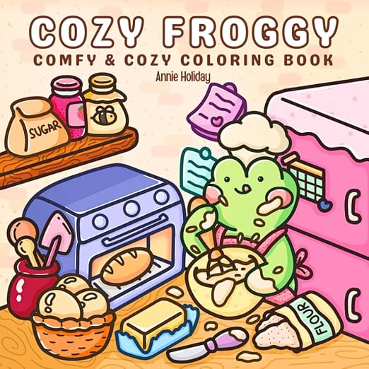 Amazon.com: Cozy Froggy Coloring Book: Comfy & Charming Coloring Book ...
