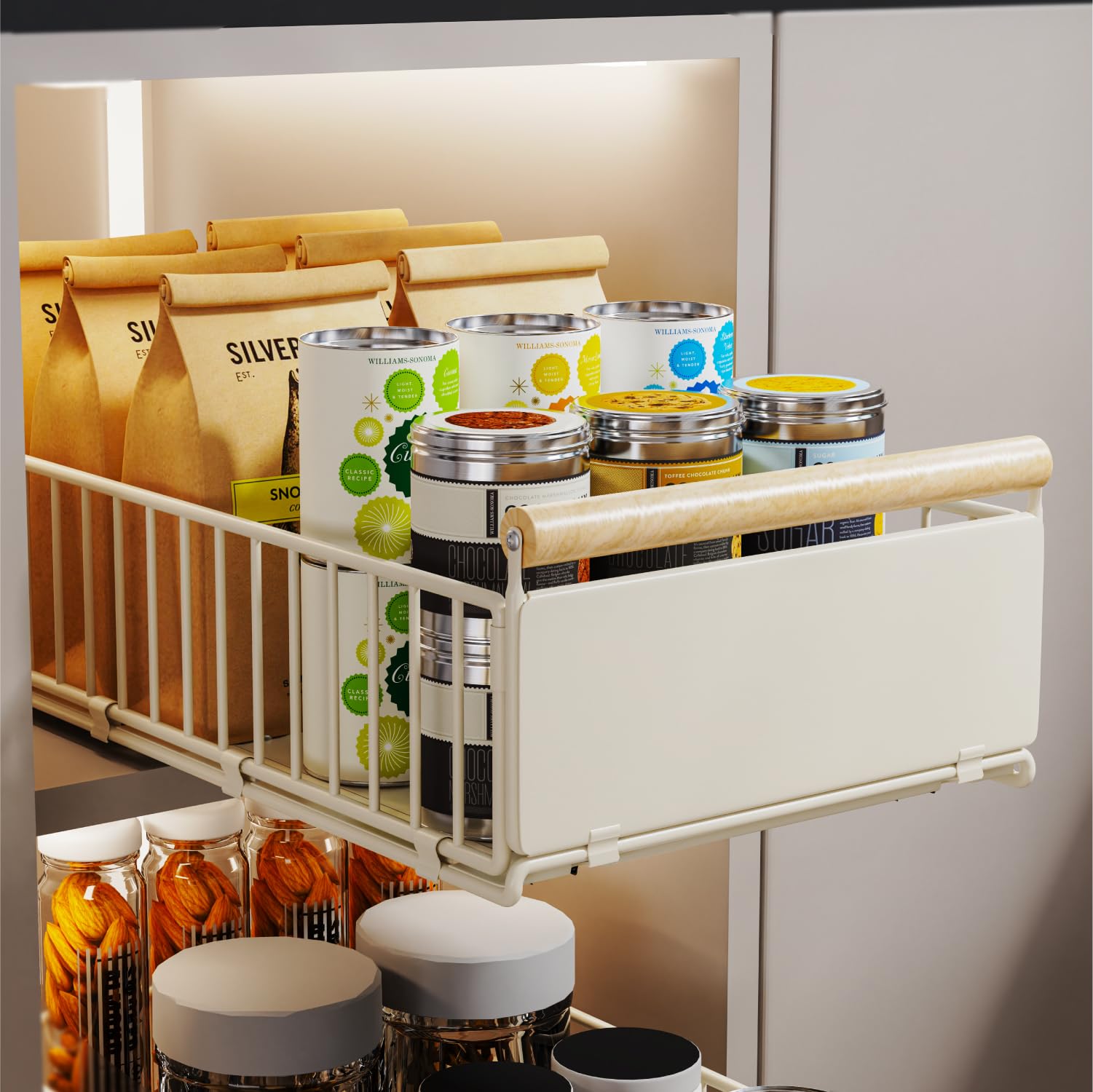 Amazon.com: Pull Out Cabinet Organizer:1 Pack Pull Out Drawers for ...