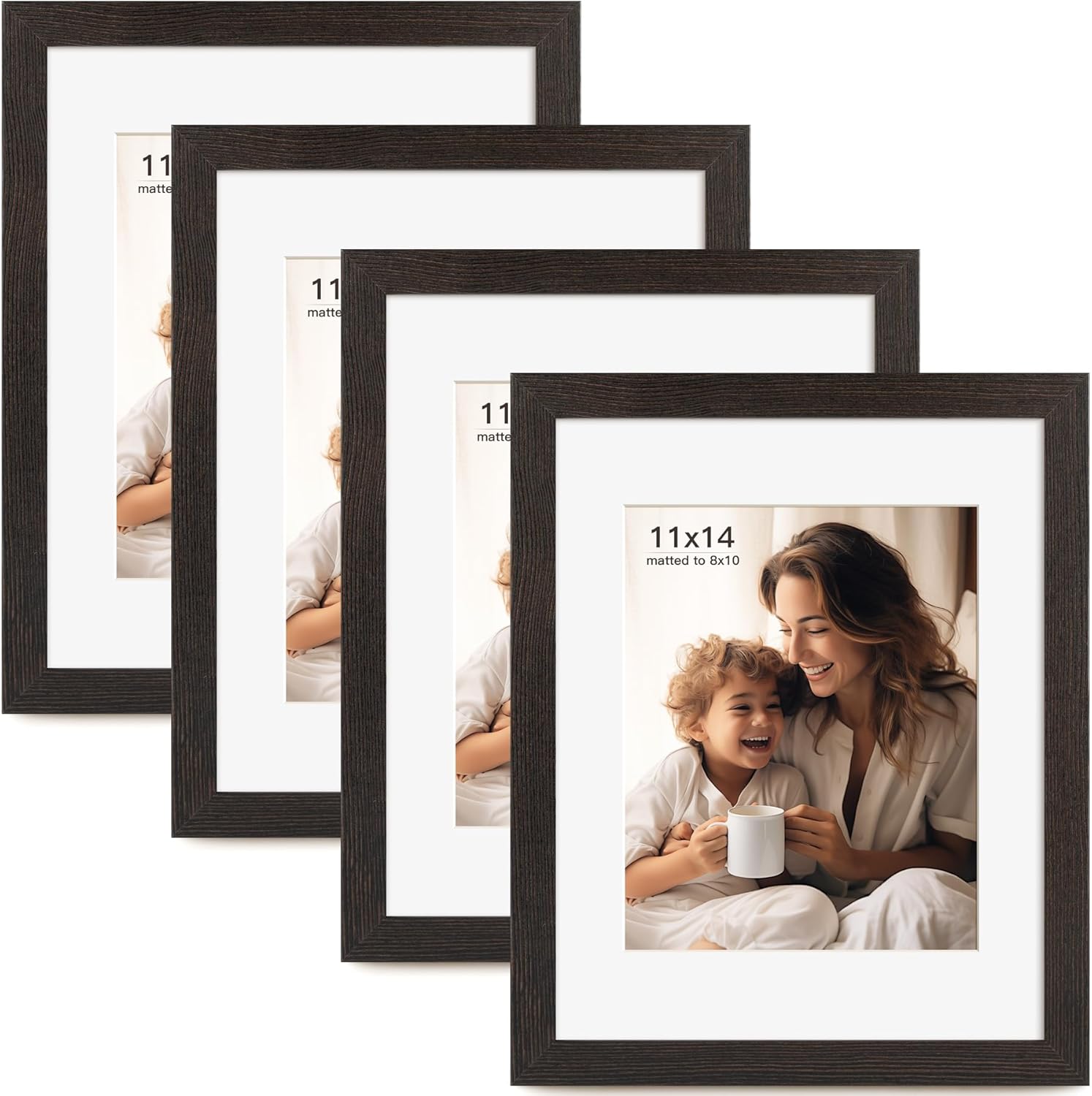 Amazon.com - FinalFind 11x14 Picture Frame with Mat for 8x10, Set of 4 ...