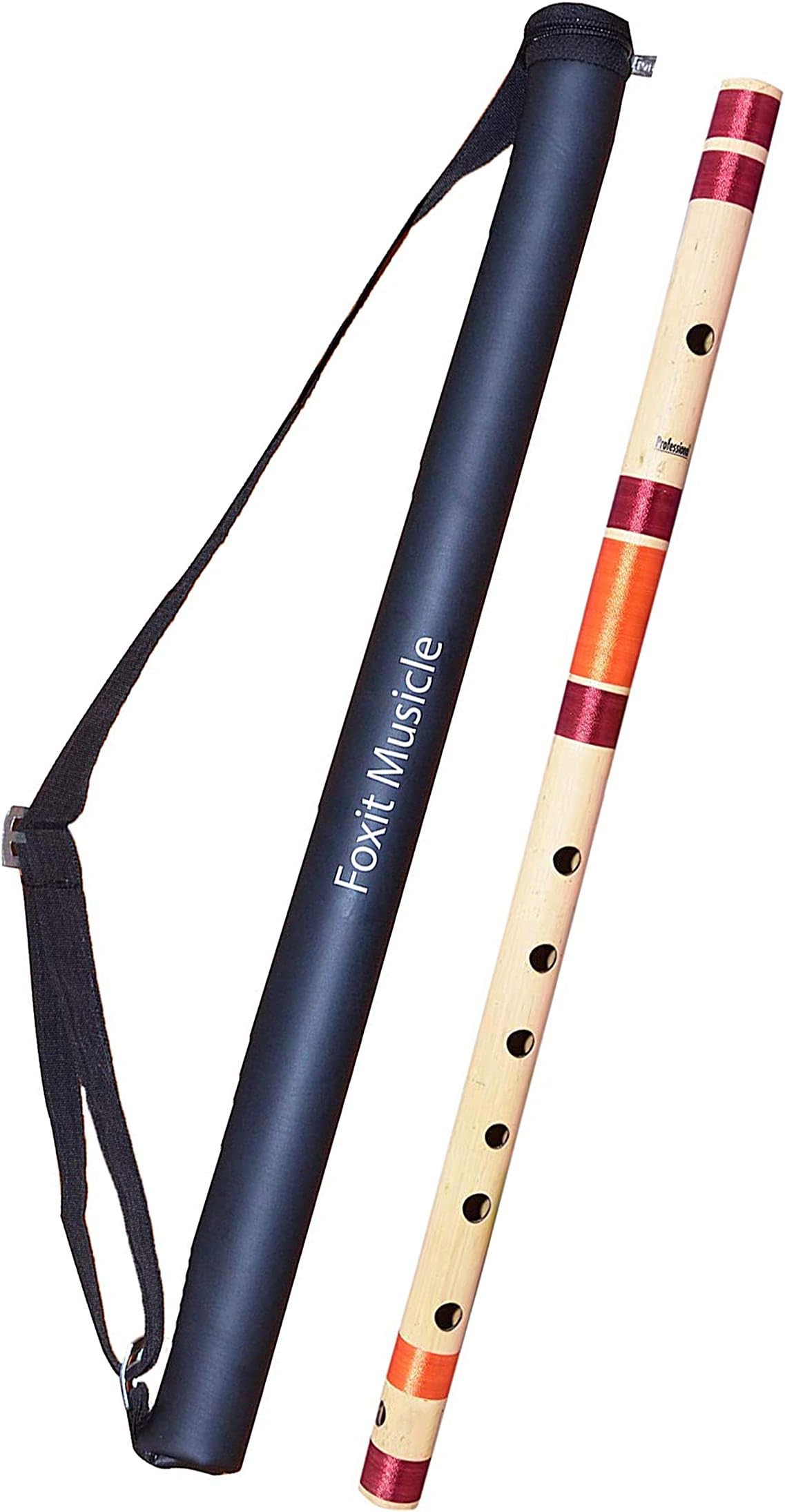 Foxit Professional Flutes A Natural Base 7 Hole Right Hand Bansuri Size ...