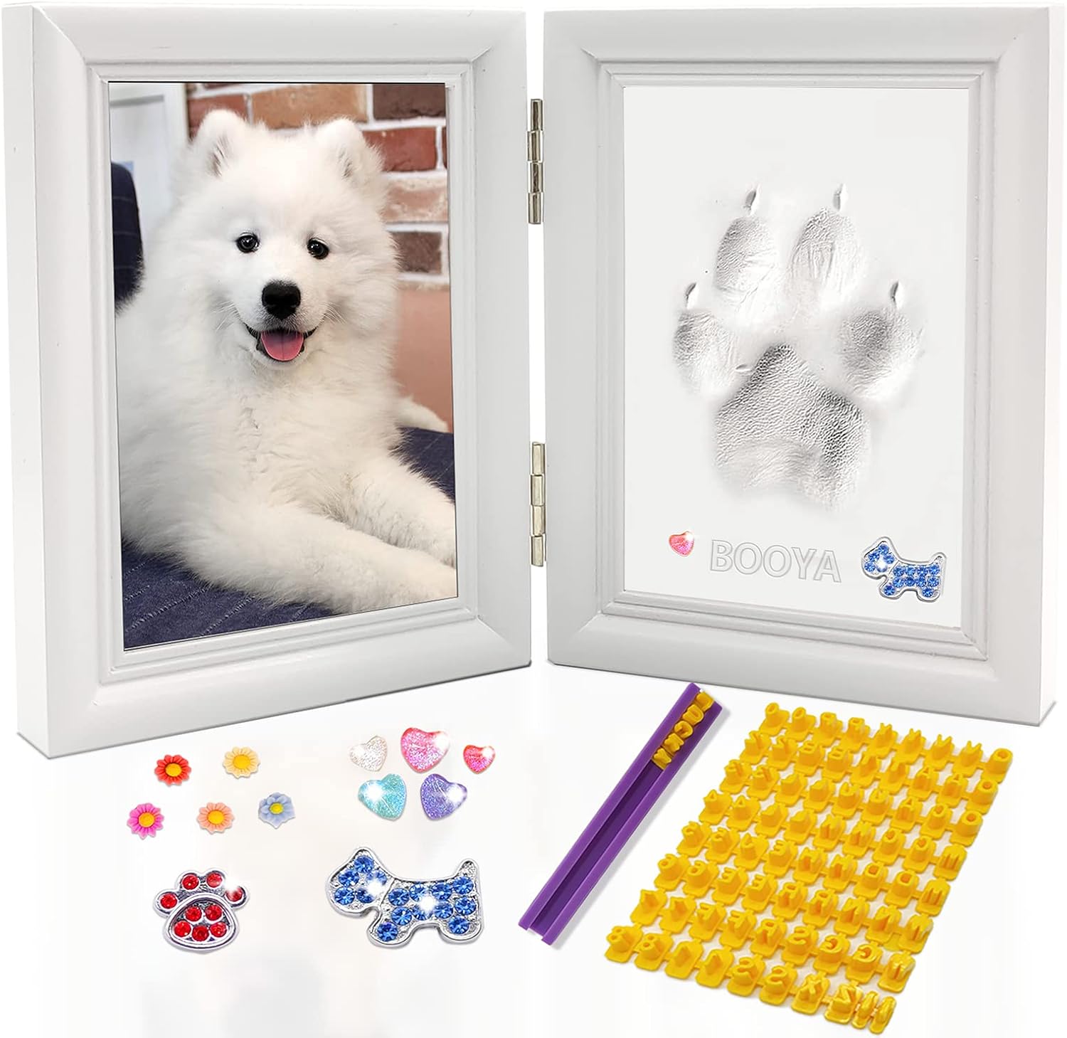 Amazon.com : MYPAWLETS Dog or Cat Paw Print Kit with Trinkets,Pet paw ...