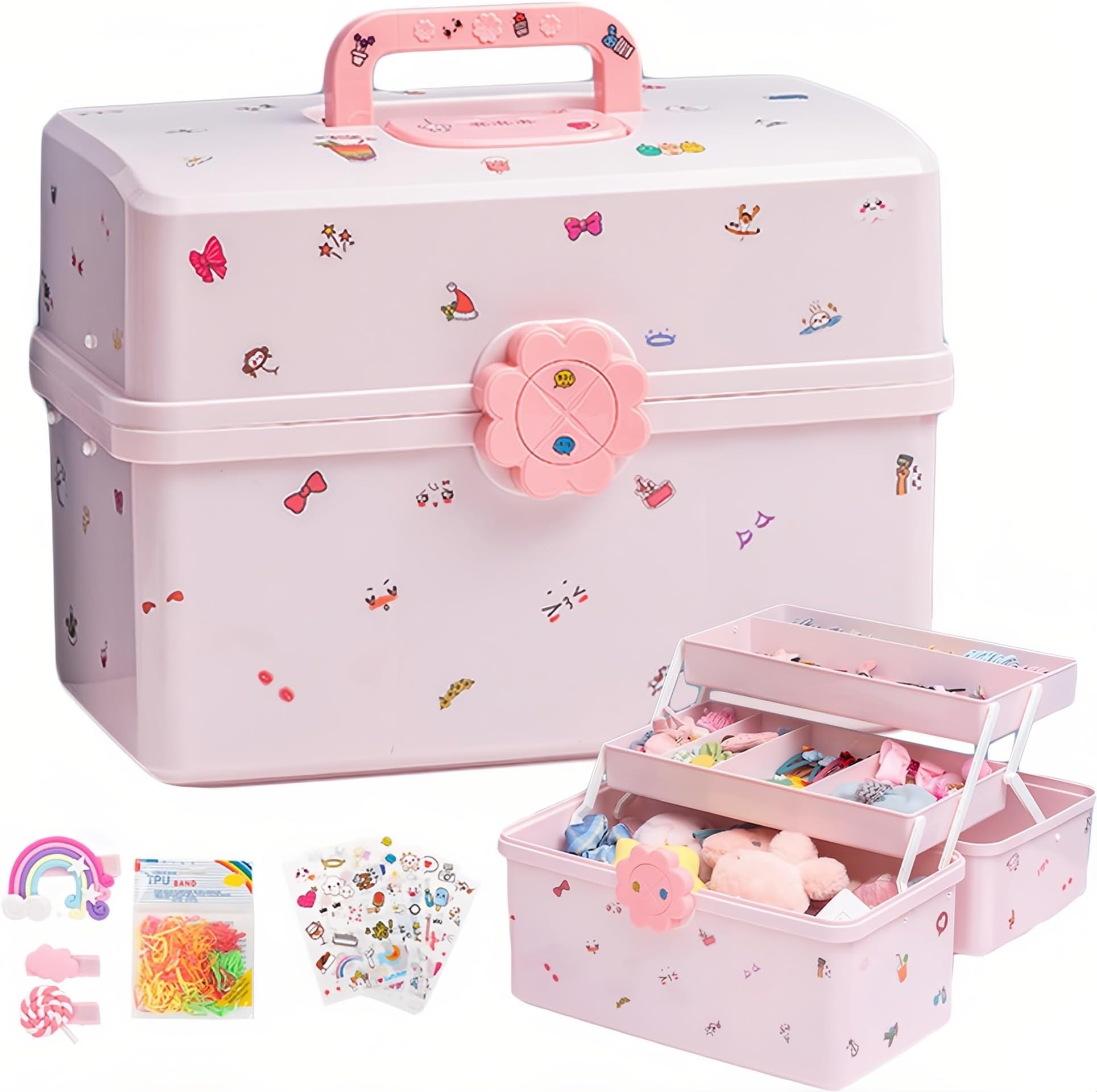 Amazon.com: Girl's Hair Accessories Organizer, Hair Accessory Storage ...