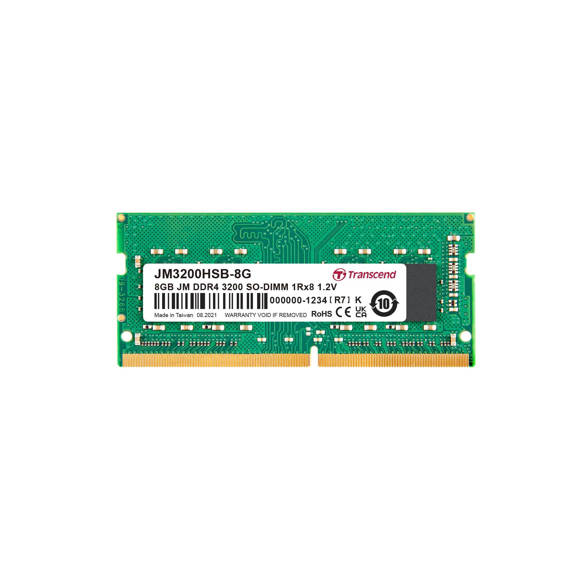 Transcend DDR4 DRAM Module (JetRam) SO DIMM 3200 Mbps 1Gx8 8GB ...