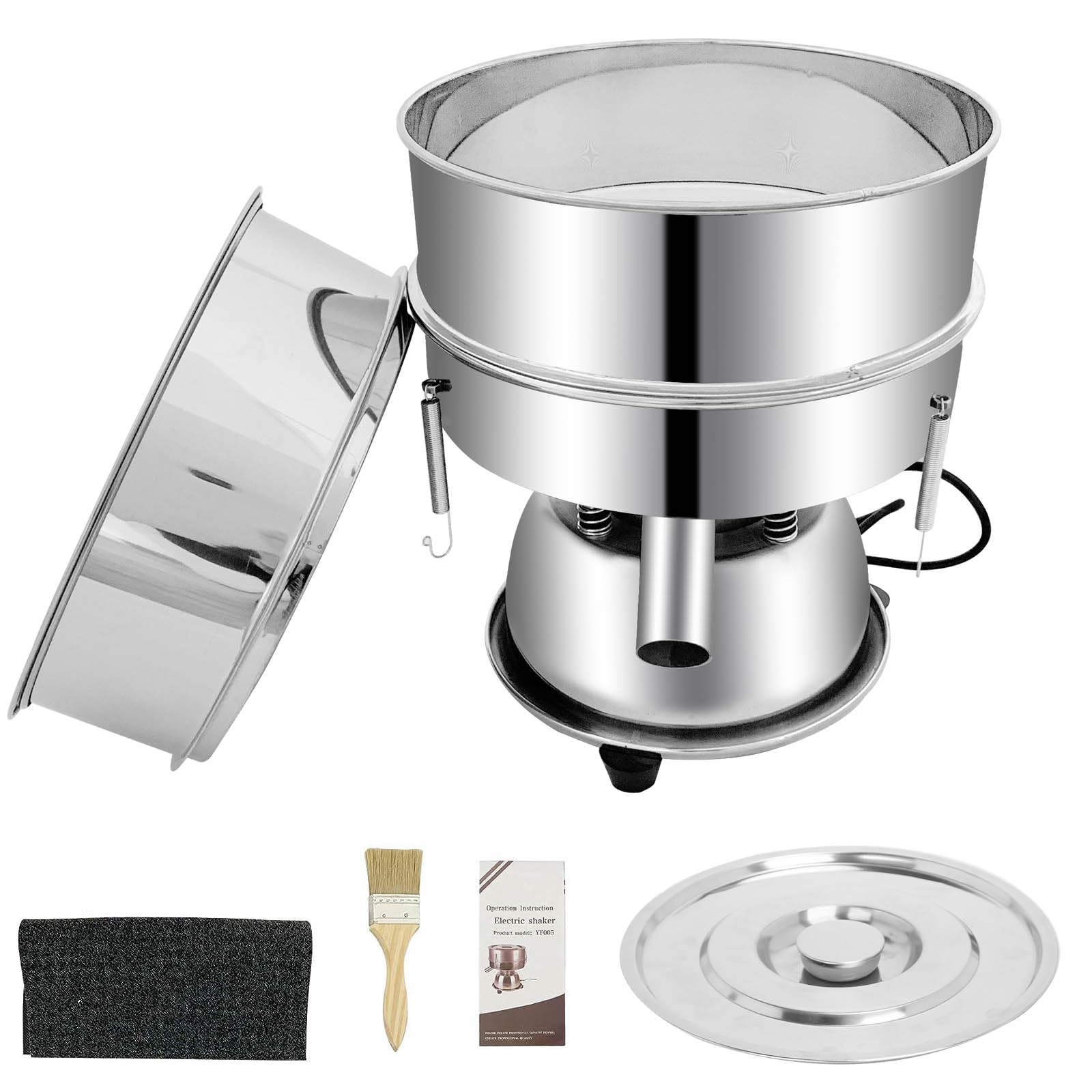 Amazon.com: Aiokly 40+60 Mesh Automatic Powder Sifter Machine,110V ...