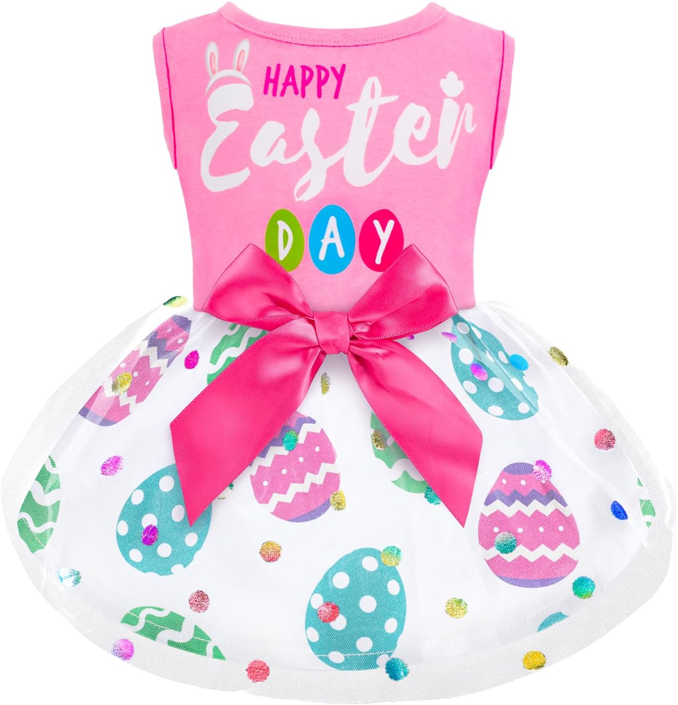 Amazon.com : Dog Easter Outfit Cute Happy Easter Day Dog Dress Bunny ...