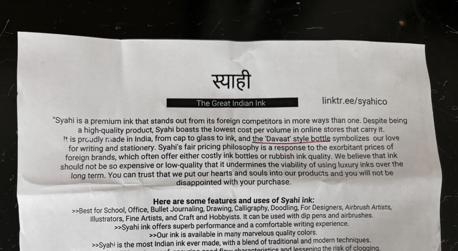 Syahi - The Great Indian Ink (Bloody Red) Fountain Pen, Calligraphy ...