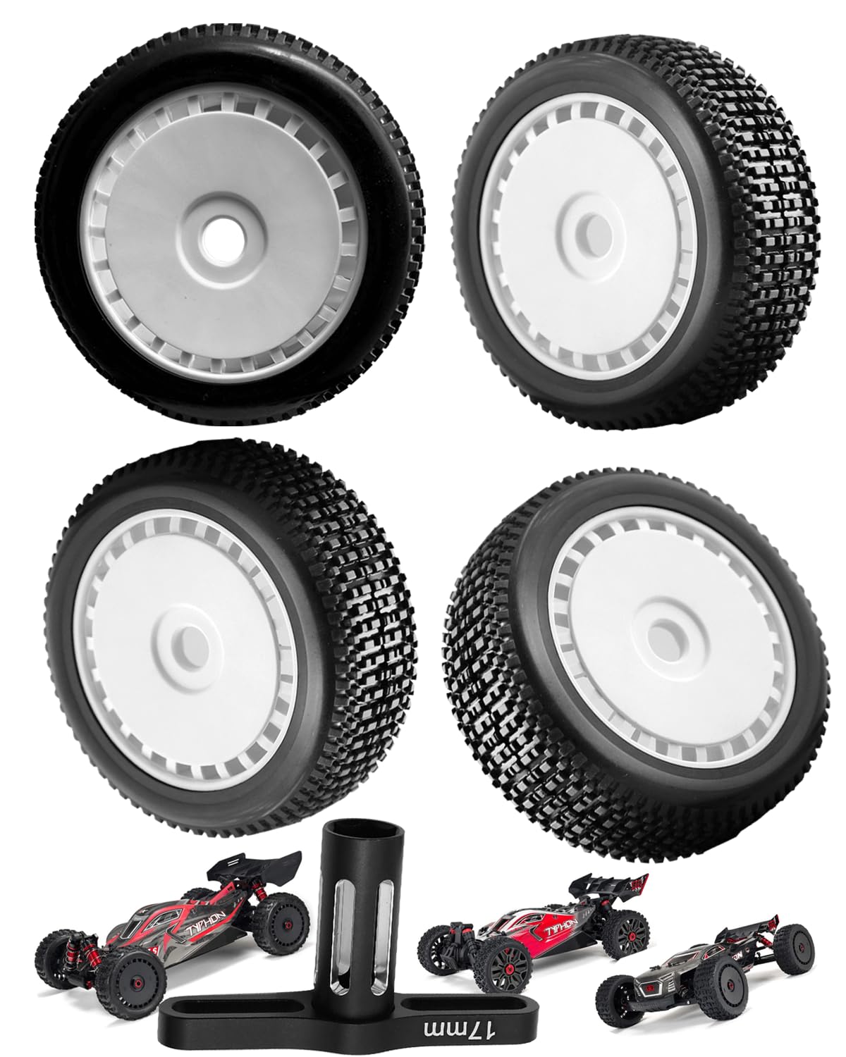 Amazon.com: Rcarmumb RC 17mm Wheels Tires for ARRMA 1/8 Talion 6S BLX ...