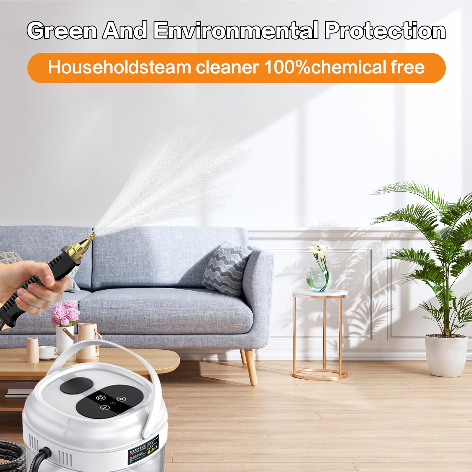 Steam Cleaner Saker Handheld , 2500W Multi-Surface Sakerplus Mop