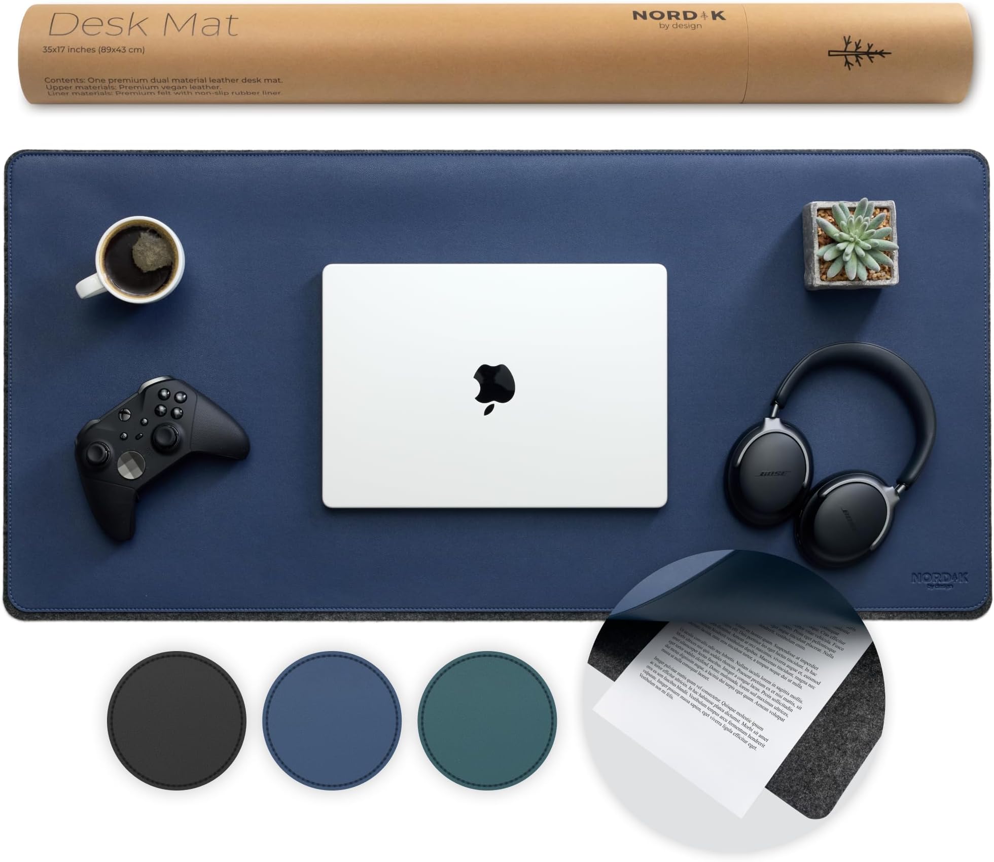 Laser ChargeCore Wireless Charger Desk Mat with 15W Qi MagSafe Charger ...