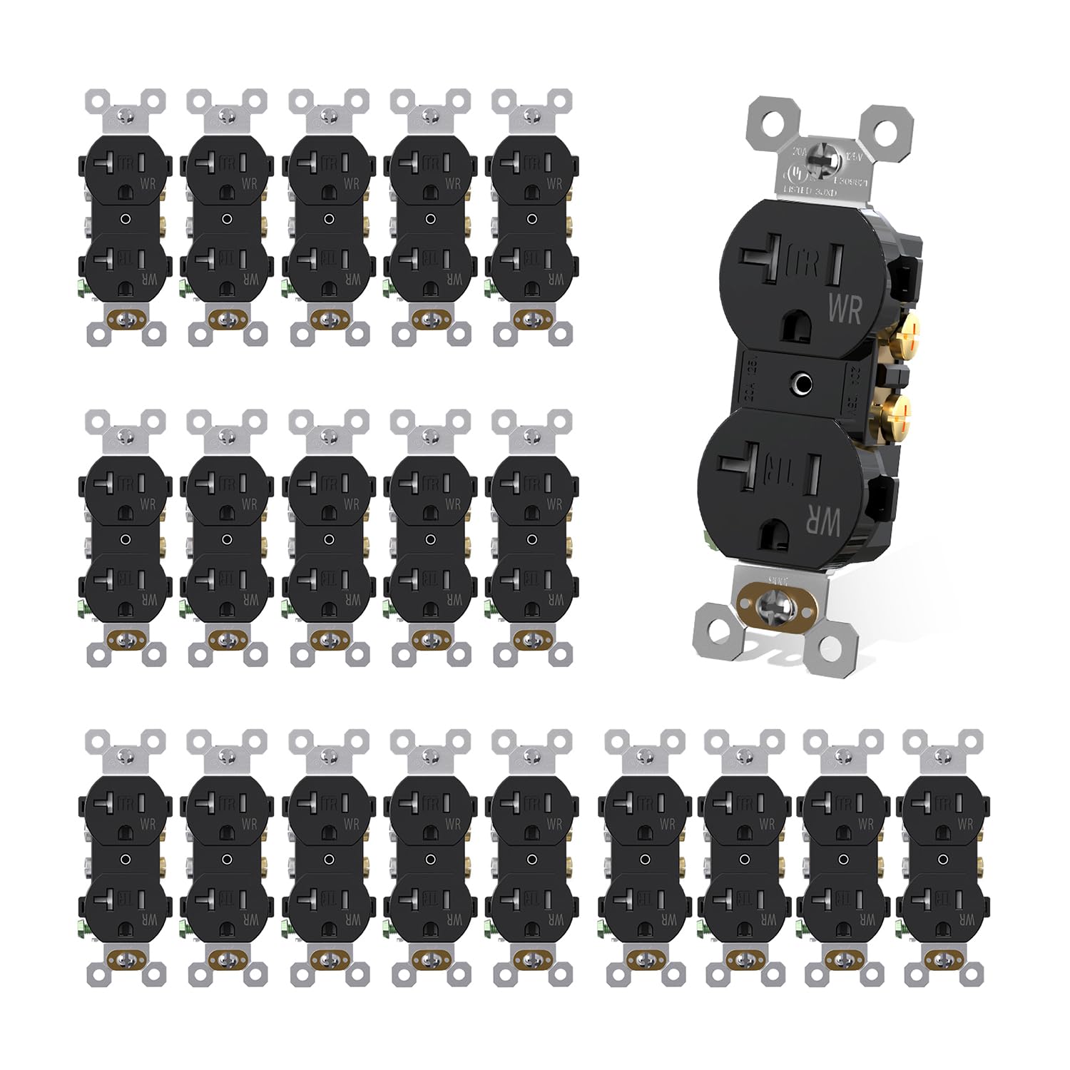 Snapklik.com : 20 Amps Outlets Duplex Electrical Receptacle Outlets ...