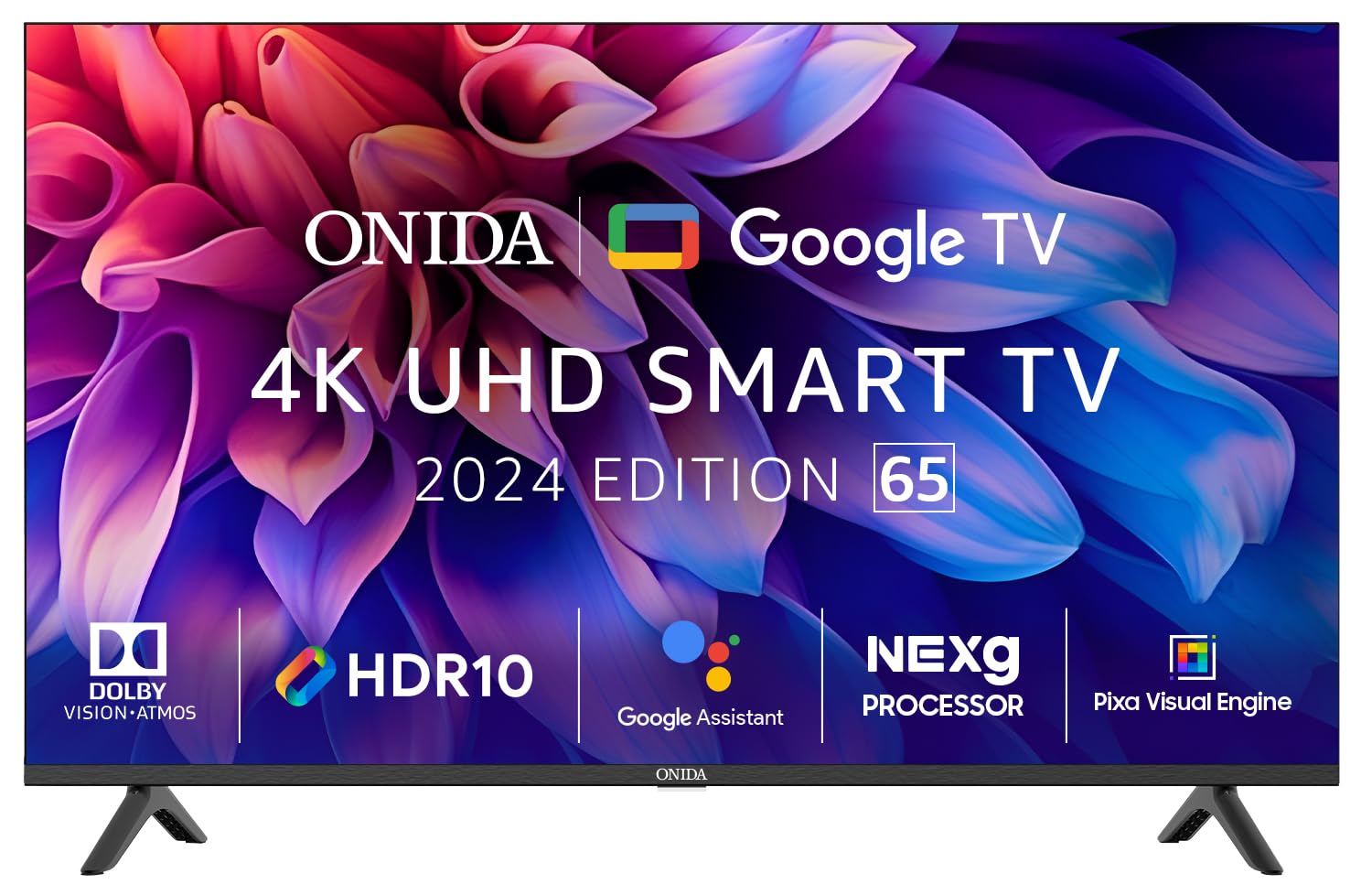 ONIDA 165 cm (65 inch) nexg Series 4K Ultra HD Smart Google LED TV ...