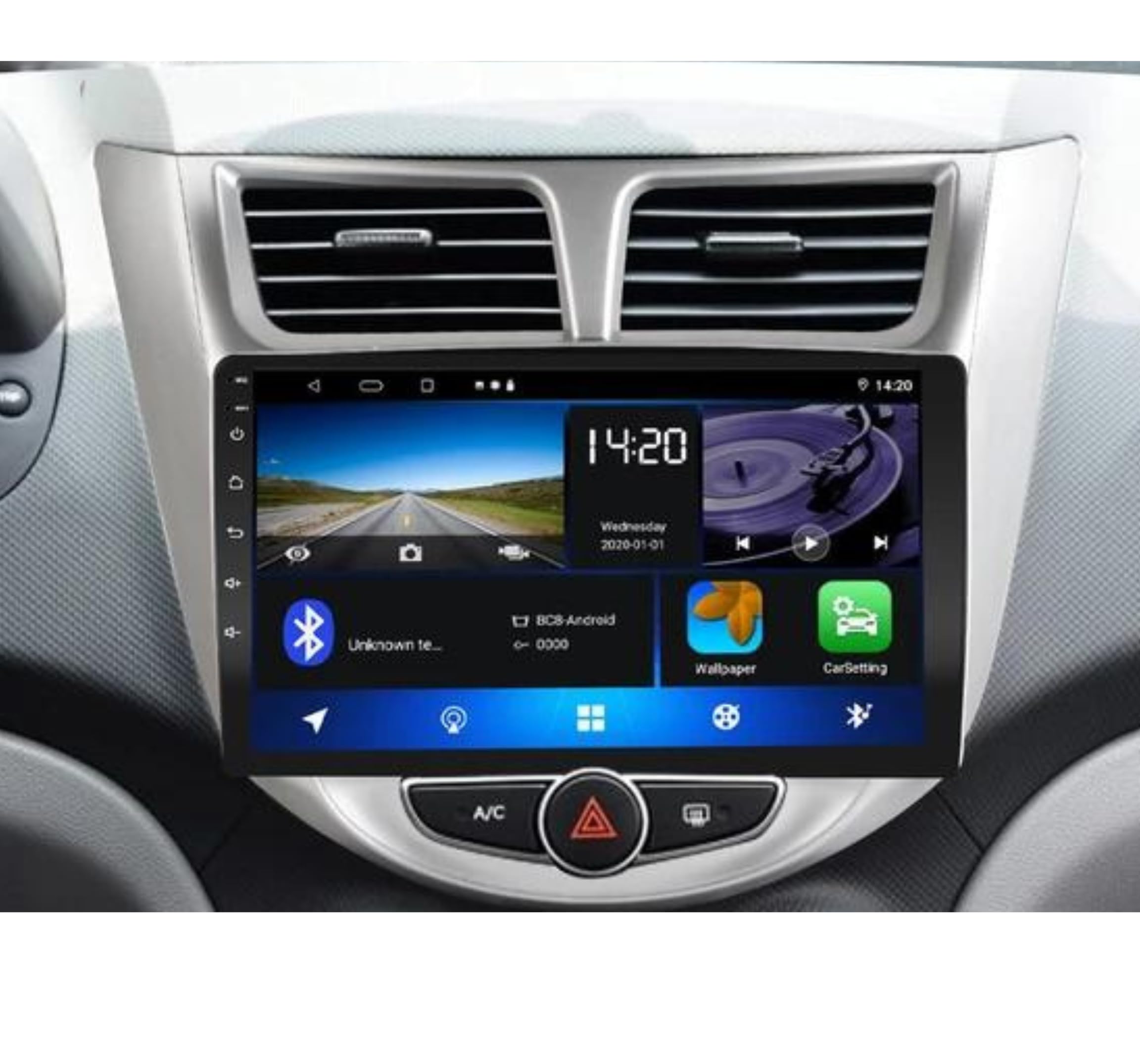 SSR android car screen for hyundai accent model 2012 to 2017 with reverse camera ips display ...