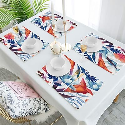 Amazon.com: JarThenaAMCS 50 Sheets Wildflower Paper Placemat Floral ...