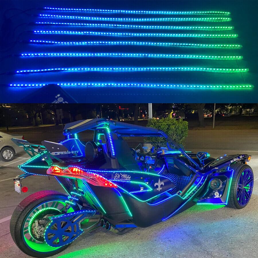 Amazon.com: 8PCS 6.5FT 2Meters 78" KIT Bluetooth Control Dream Color ...