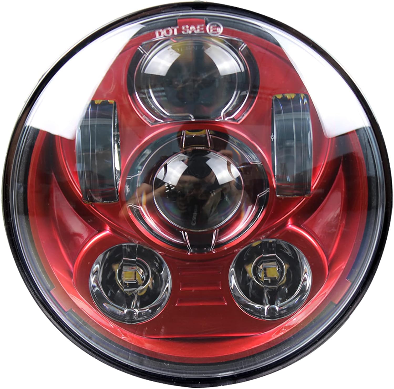 Akmties Motorcycle Headlight 5.75 Inch 5 3/4" Round LED Projection ...