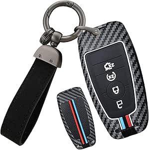 ontto Fit for Ford Edge Key Fob Cover Solid Metal and Silicone Car Key ...