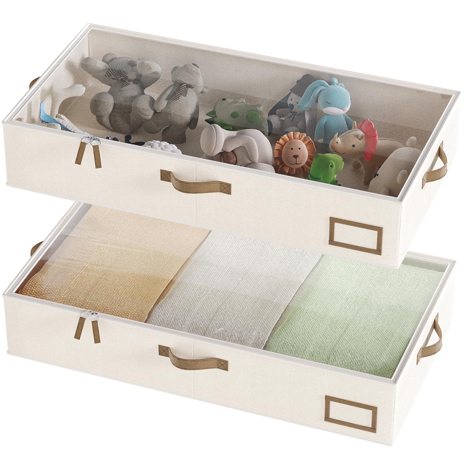 Amazon.com: COYACOOL Under Bed Storage Containers, 2-Pack Underbed ...
