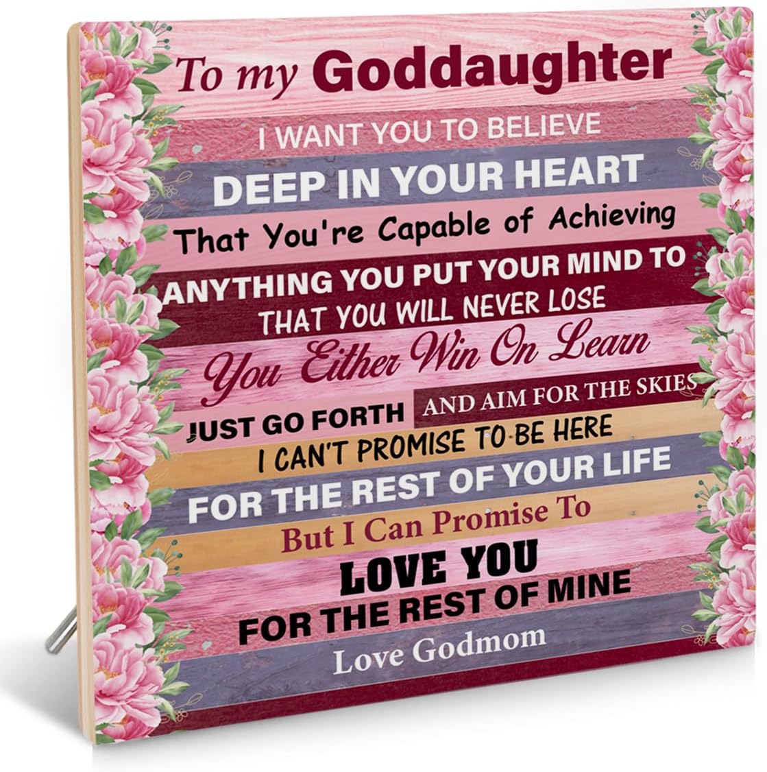 Amazon.com: Goddaughter Gift From Godmom, Best Goddaughter Gifts, to My ...